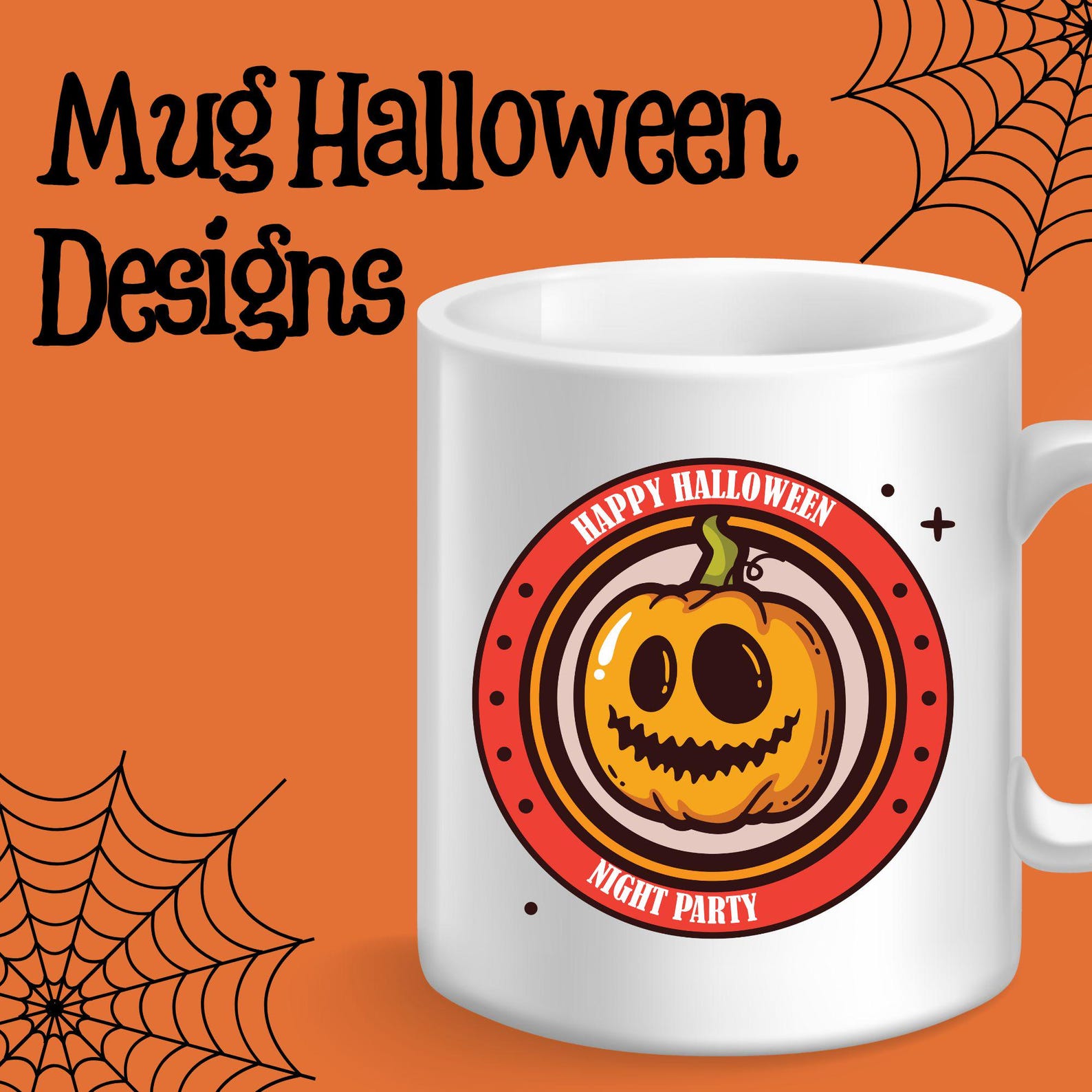 Cute Halloween Clipart, Illustration Vector, Ghost, Pumpkin, Cat ...