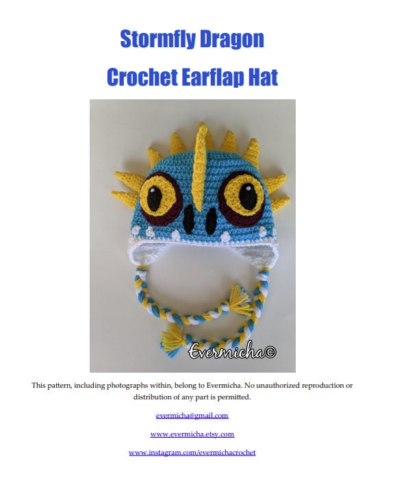 Stormfly Dragon Hat *crochet Pattern* - Etsy