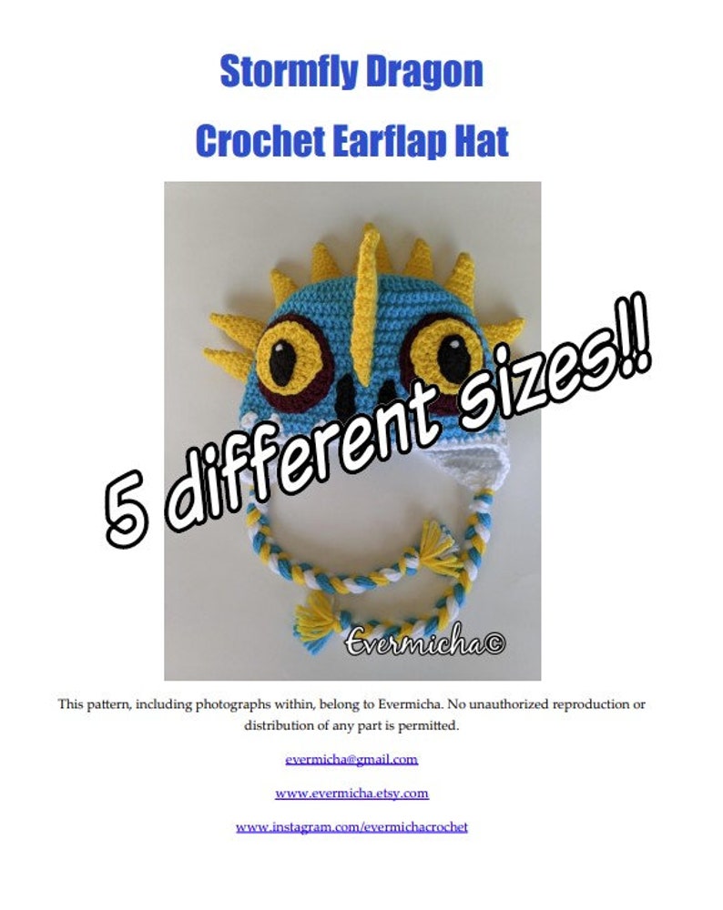 Stormfly Dragon Hat *crochet Pattern* - Etsy