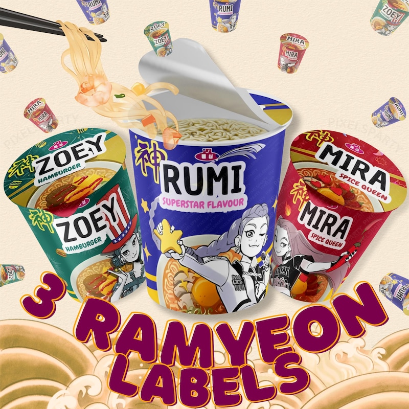Rumi Ramen Template - Etsy