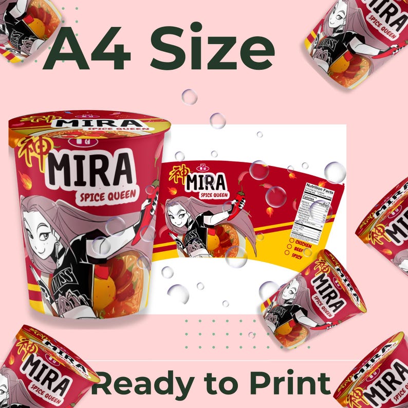 Kpop Demon Hunters, Cup Noodle Labels Ramyeon, Rumi Mira Zoey, Cosplay ...