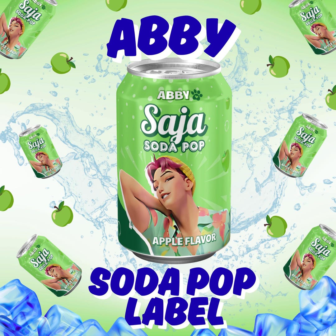 Kpop Demon Hunters, Abby Saja Boys Soda Pop Can Labels, Saja Boys Can ...