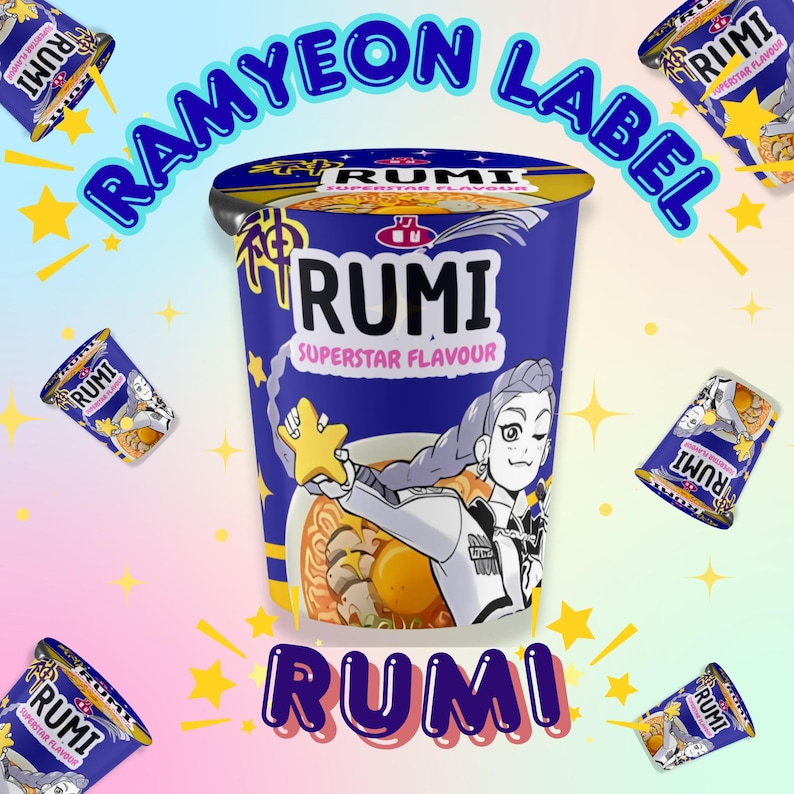 Kpop Demon Hunters, Cup Noodle Labels Ramyeon, Rumi Mira Zoey, Cosplay ...