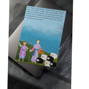 David and Goliath| Printable Bible Story - Etsy