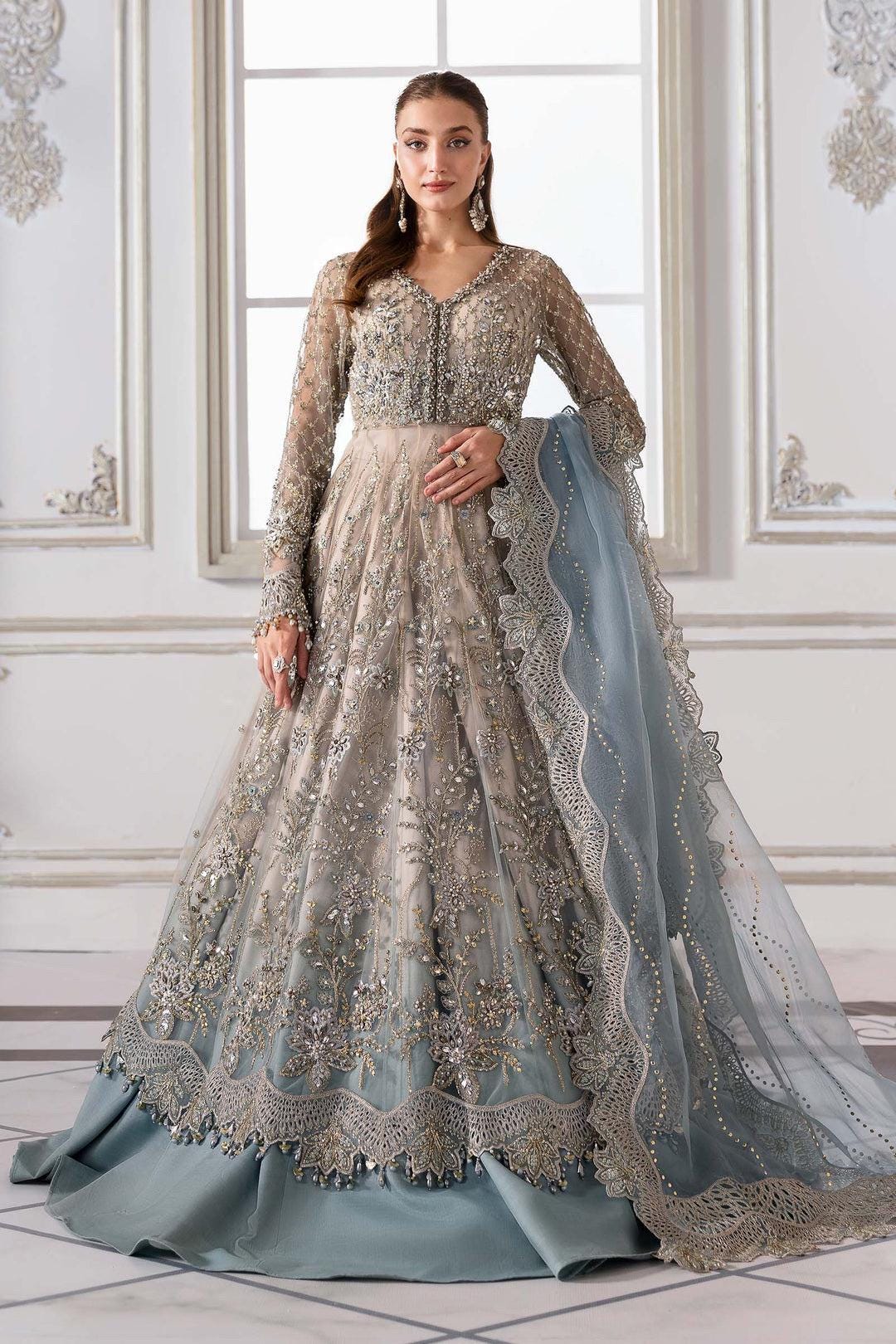 Pakistani Maxi Dress With Heavy Embroidery | Indian Wedding Dress ...