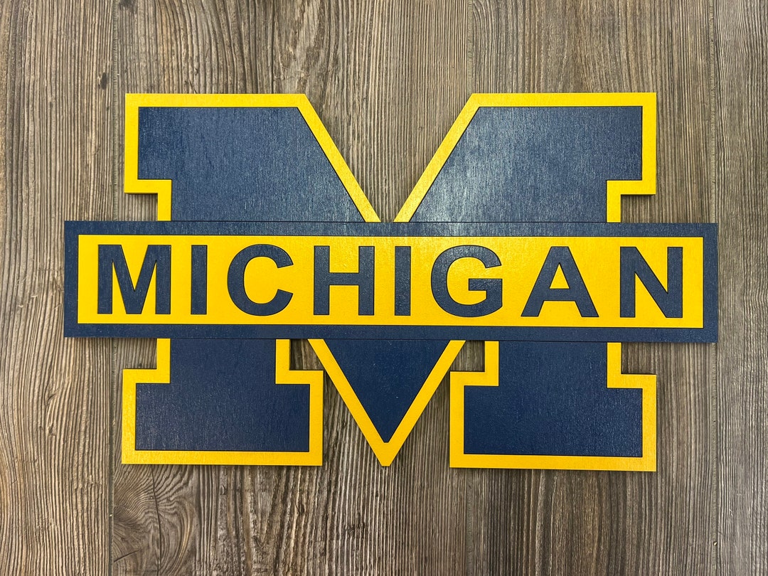 Michigan College Logo - Wall Art - Etsy