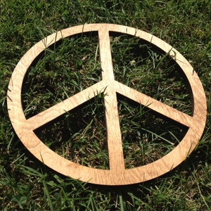 12 INCH - Wood Peace Sign Wall Art - Etsy