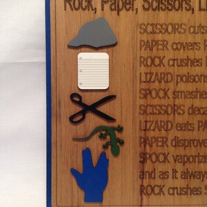 Big Bang Theory Rock, Paper, Scissors, Lizard, Spock Wall Art - Etsy