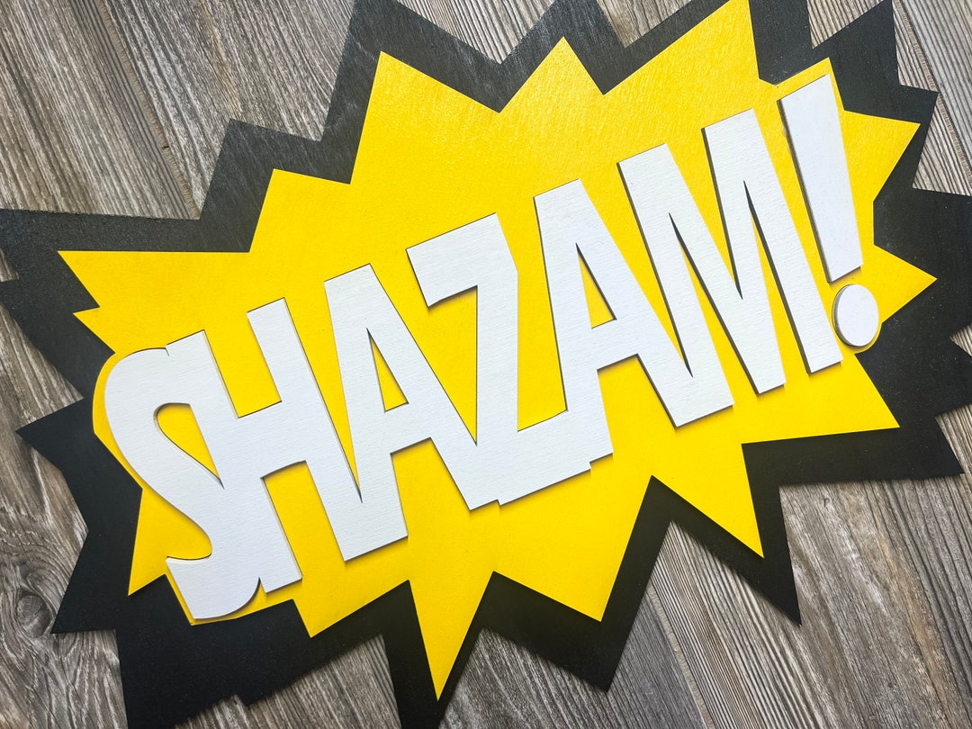 LARGE Comic Book SHAZAM! Quote Wall Art/plaque - Etsy