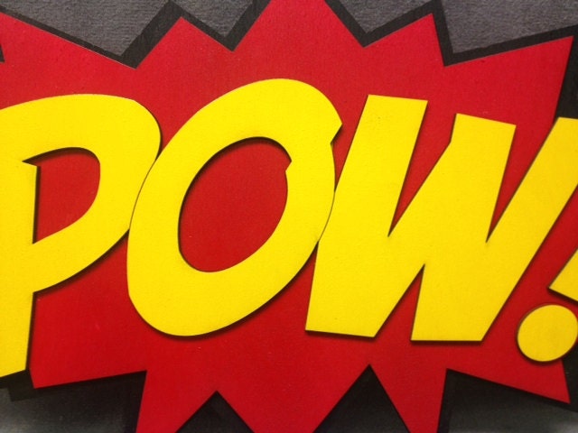 LARGE Comic Book POW Quote Wall Art/plaque - Etsy