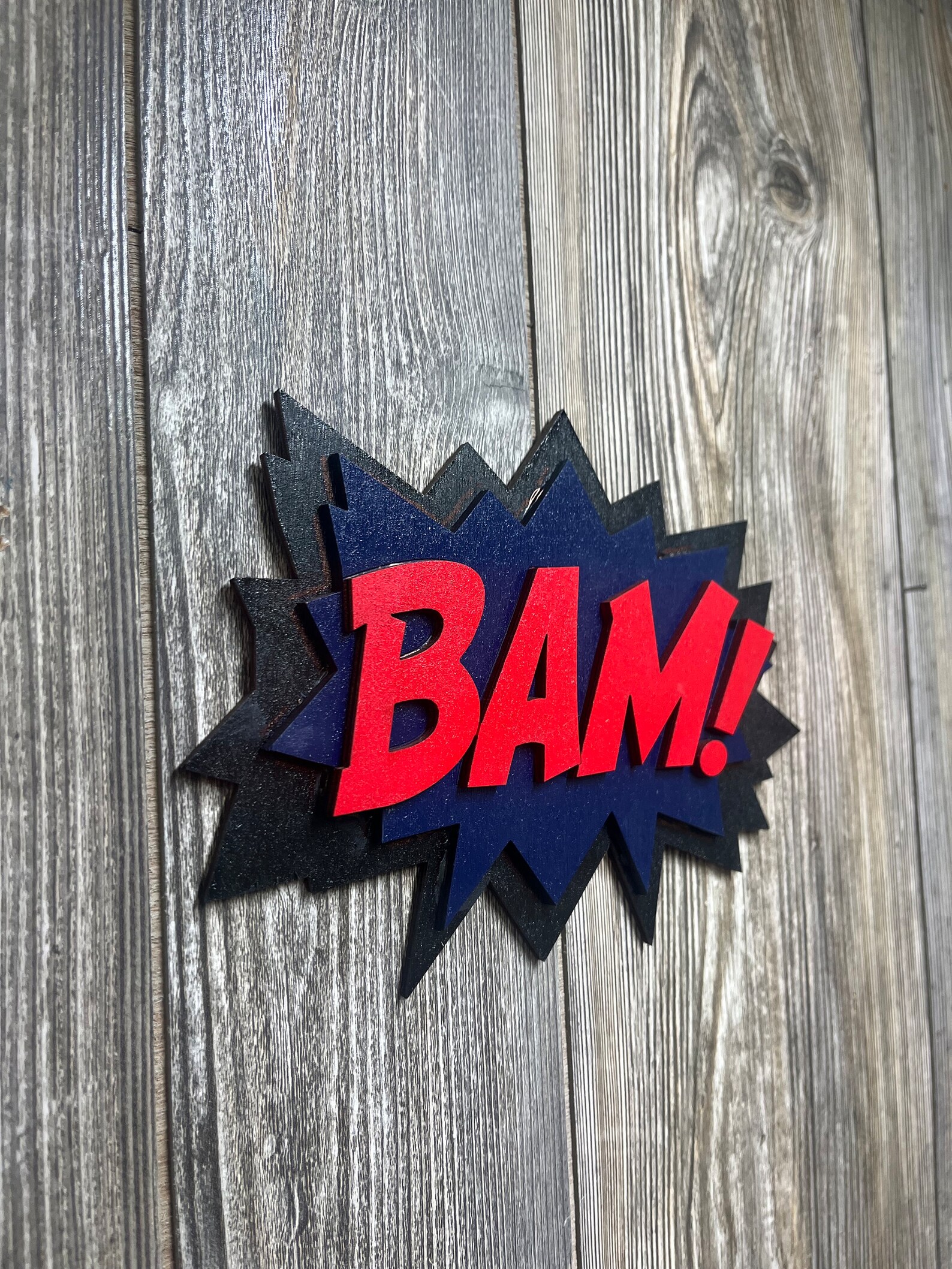 Comic Book BAM Quote Wall Art Plaque - Etsy