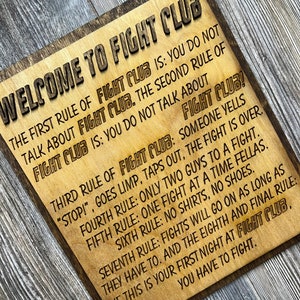 Rules of Fight Club - Wall Art - Etsy