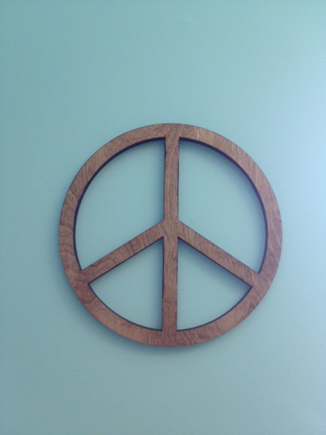 12 INCH - Wood Peace Sign Wall Art - Etsy
