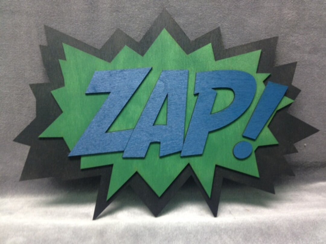 LARGE Comic Book ZAP Quote Wall Art/plaque - Etsy
