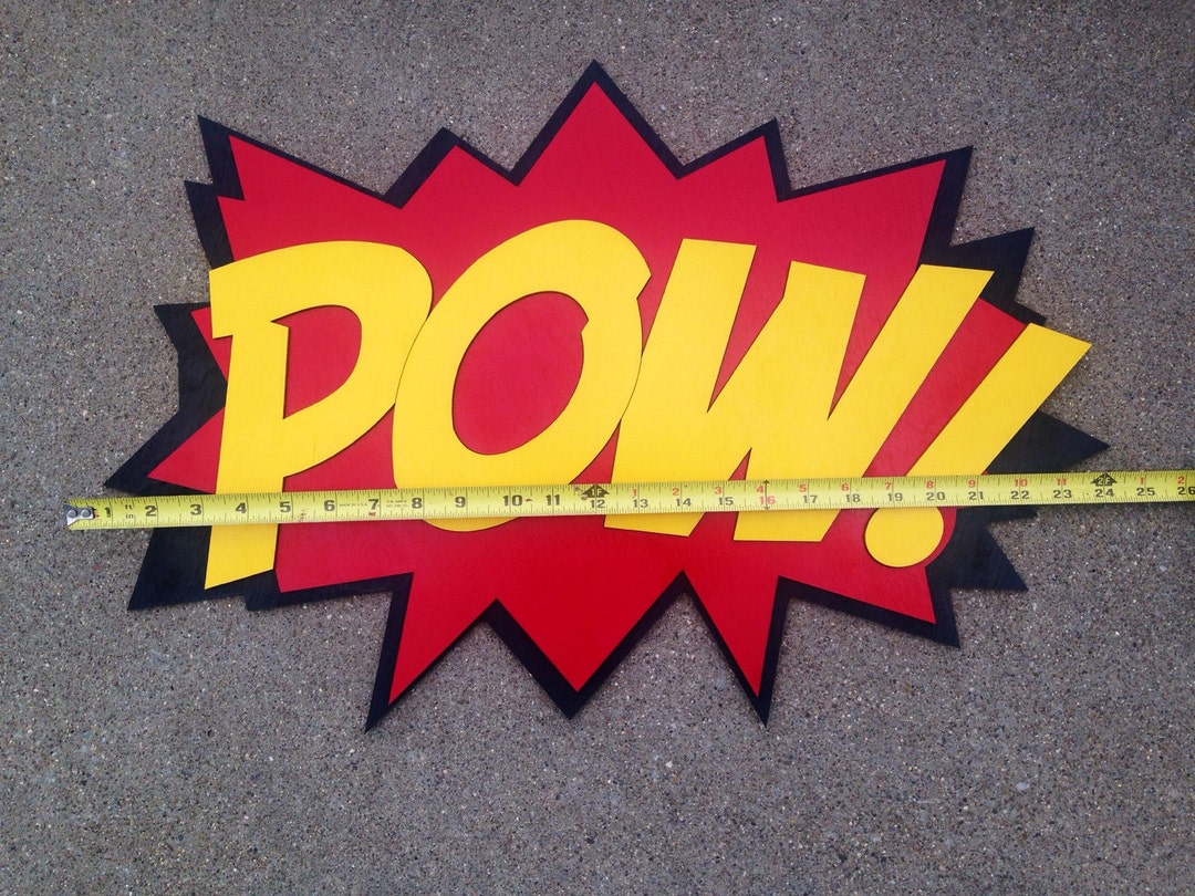 Extra LARGE Comic Book POW Quote Wall Art/plaque - 24 Inches - Etsy