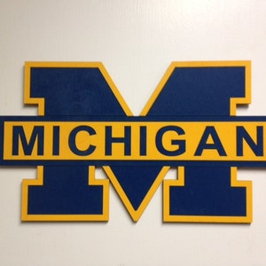 Michigan College Logo - Wall Art - Etsy