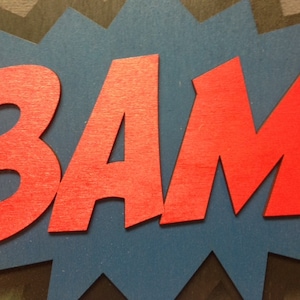 LARGE Comic Book BAM Quote Wall Art/plaque - Etsy