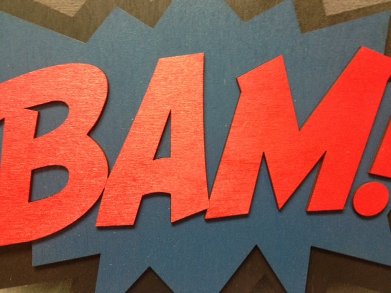 LARGE Comic Book BAM Quote Wall Art/plaque - Etsy