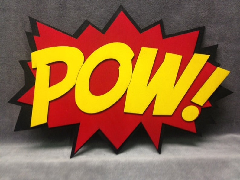 LARGE Comic Book POW Quote Wall Art/plaque - Etsy