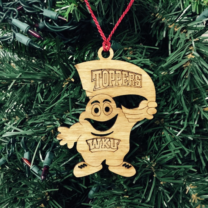 College WKU Big Red With Toppers Towel Holiday Ornament - Etsy