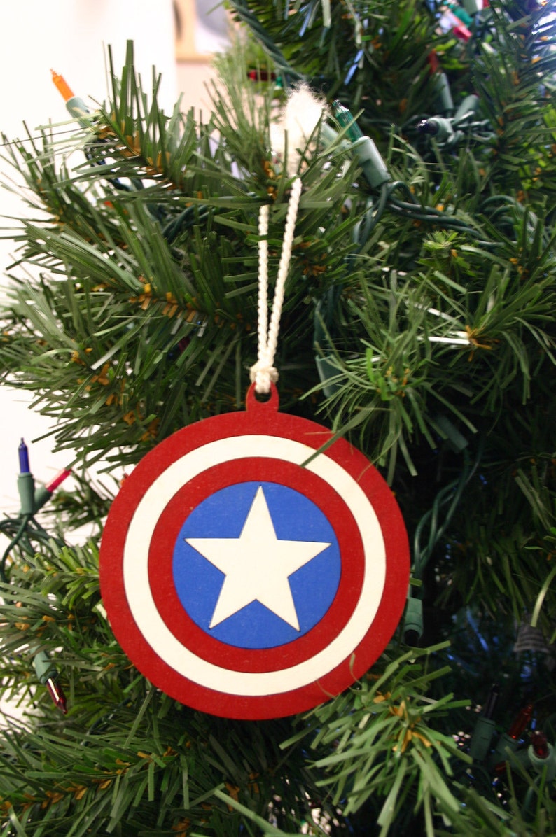 Captain America Shield Ornament - Etsy