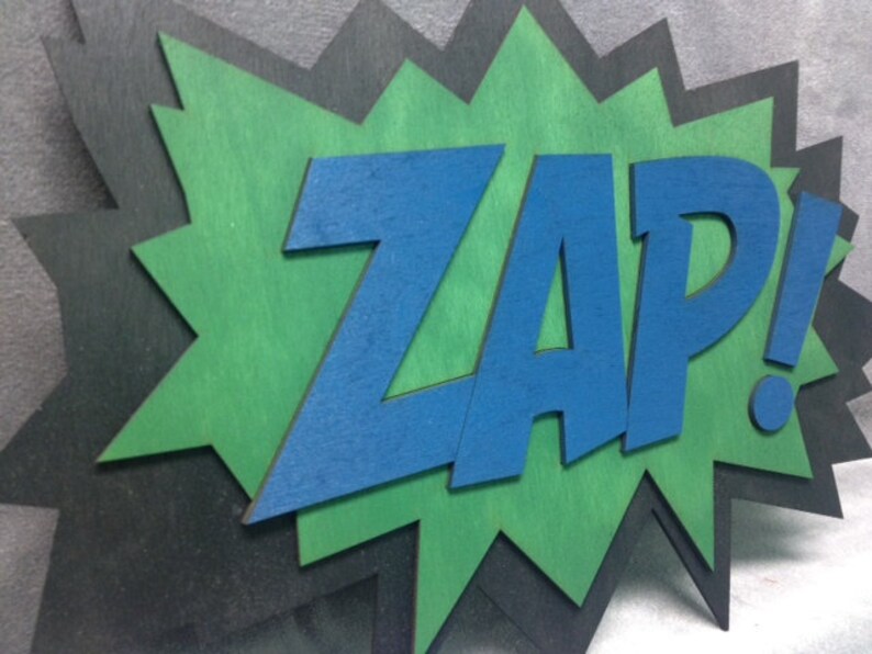 LARGE Comic Book ZAP Quote Wall Art/plaque - Etsy