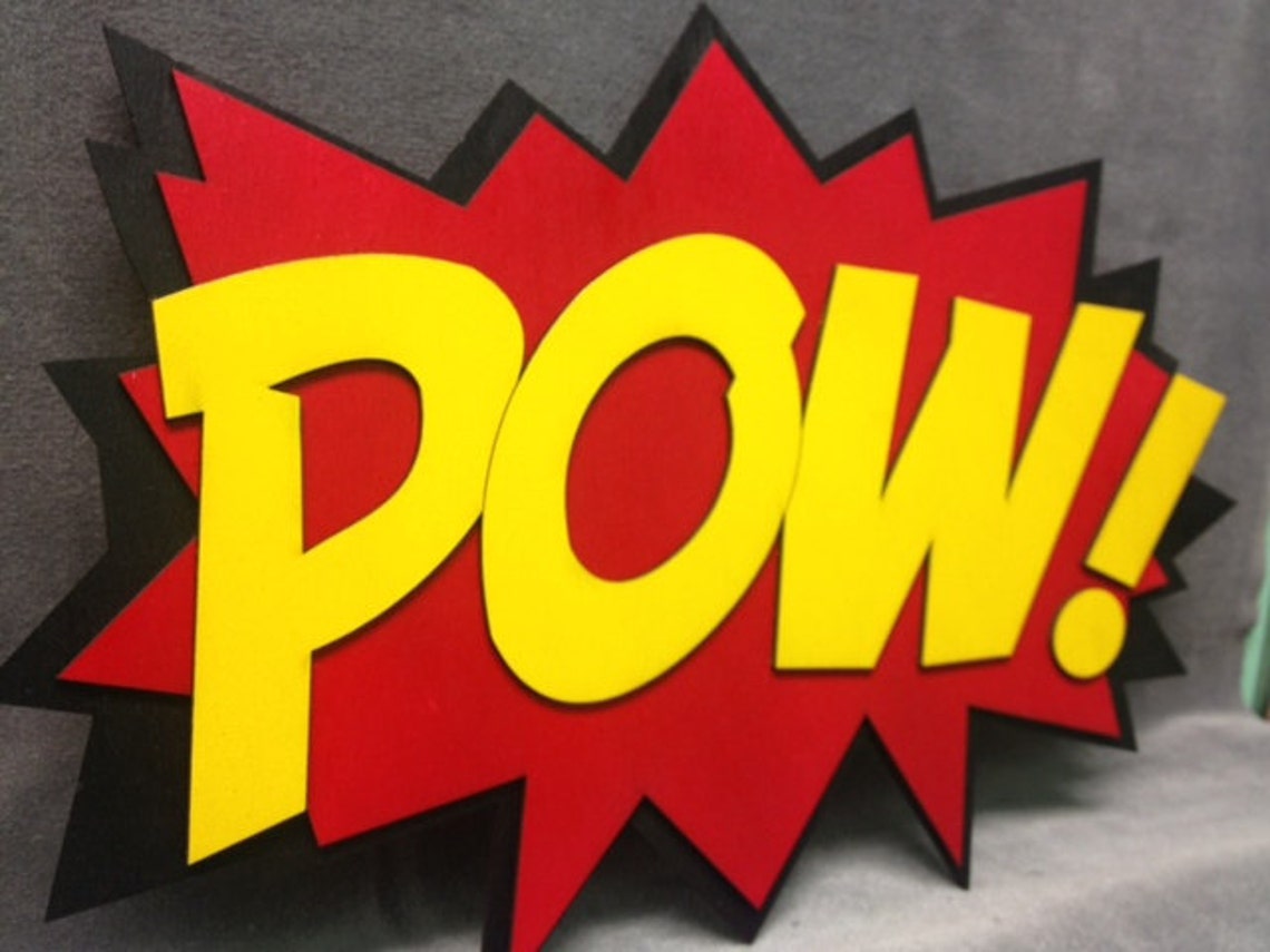 LARGE Comic Book POW Quote Wall Art/plaque - Etsy