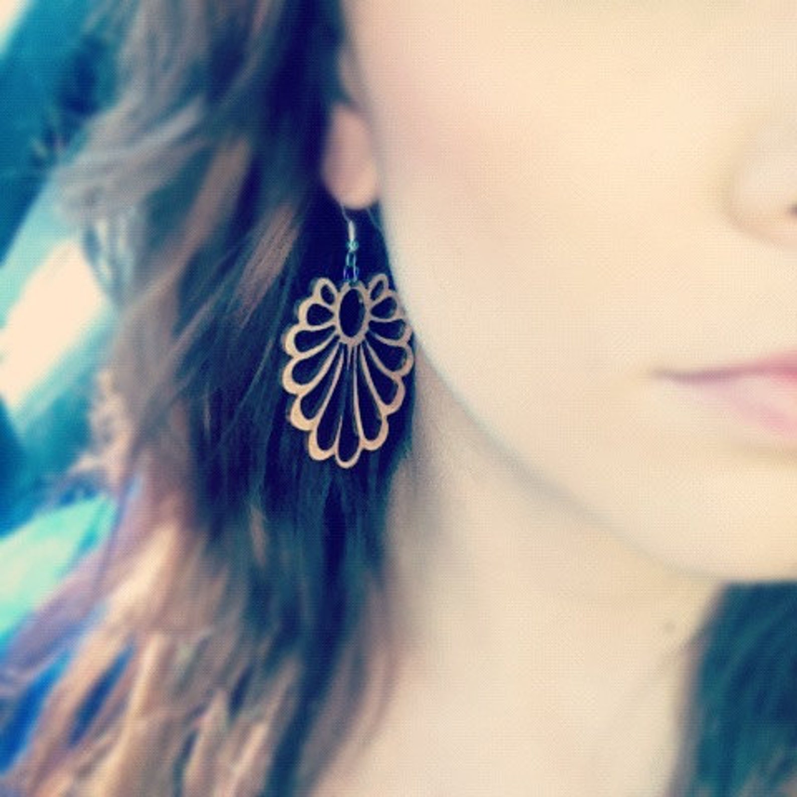 Abstract Flower Earrings - Etsy