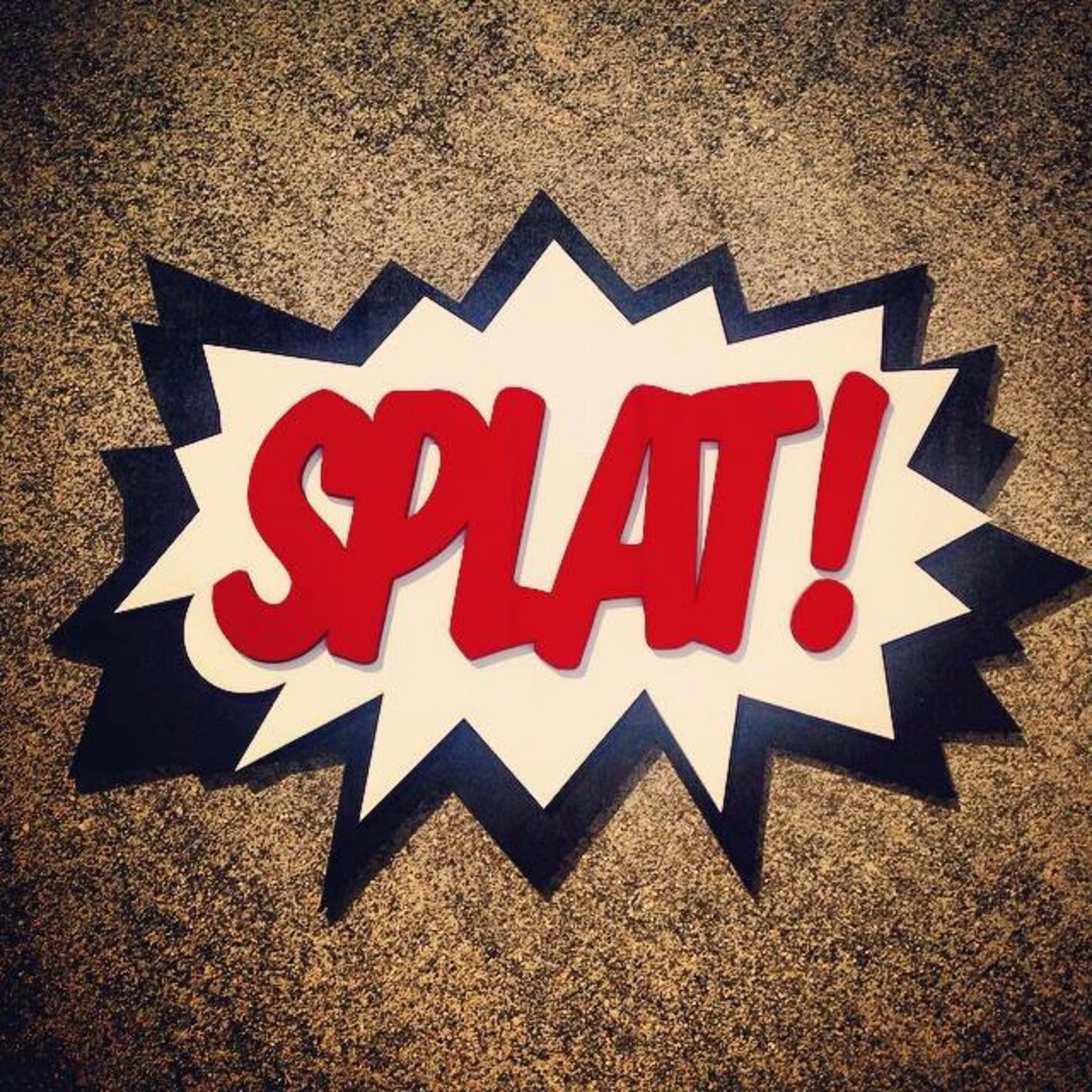 LARGE Comic Book SPLAT Quote Wall Art/plaque - Etsy