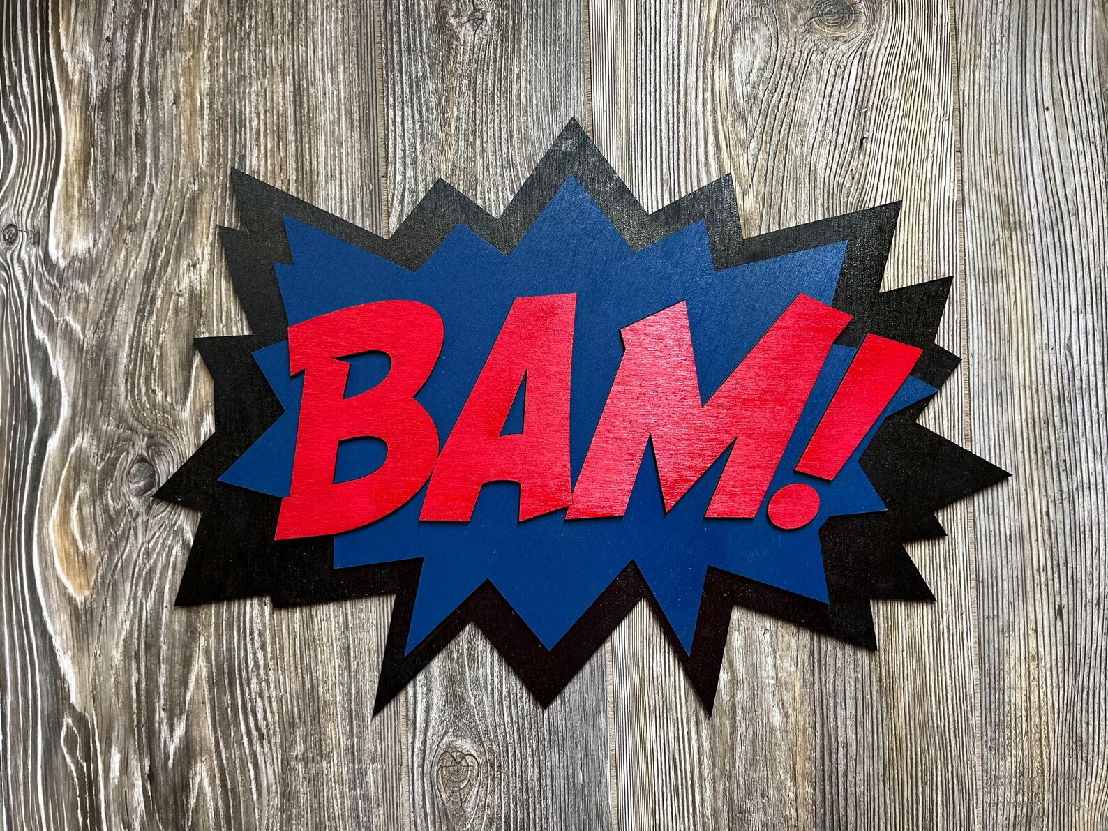 LARGE Comic Book BAM Quote Wall Art/plaque - Etsy