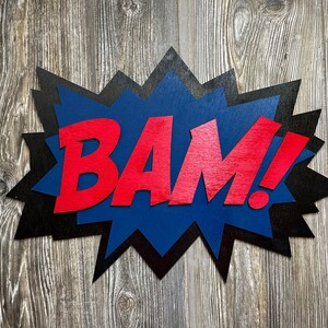 LARGE Comic Book BAM Quote Wall Art/plaque - Etsy
