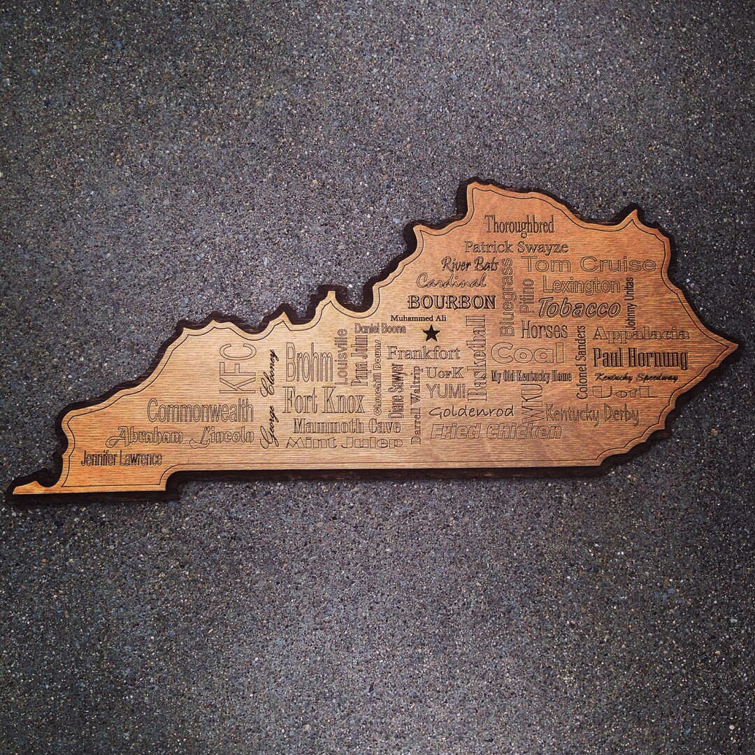 State of Kentucky Wordle - Word Wall Art - Etsy