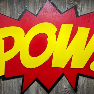 LARGE Comic Book POW Quote Wall Art/plaque - Etsy