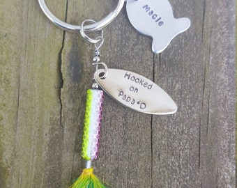 Spinner Fishing Lure Key Chain Personalized Customized I will | Etsy