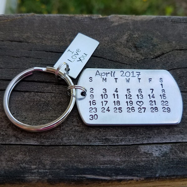 Calendar Keychain - Etsy