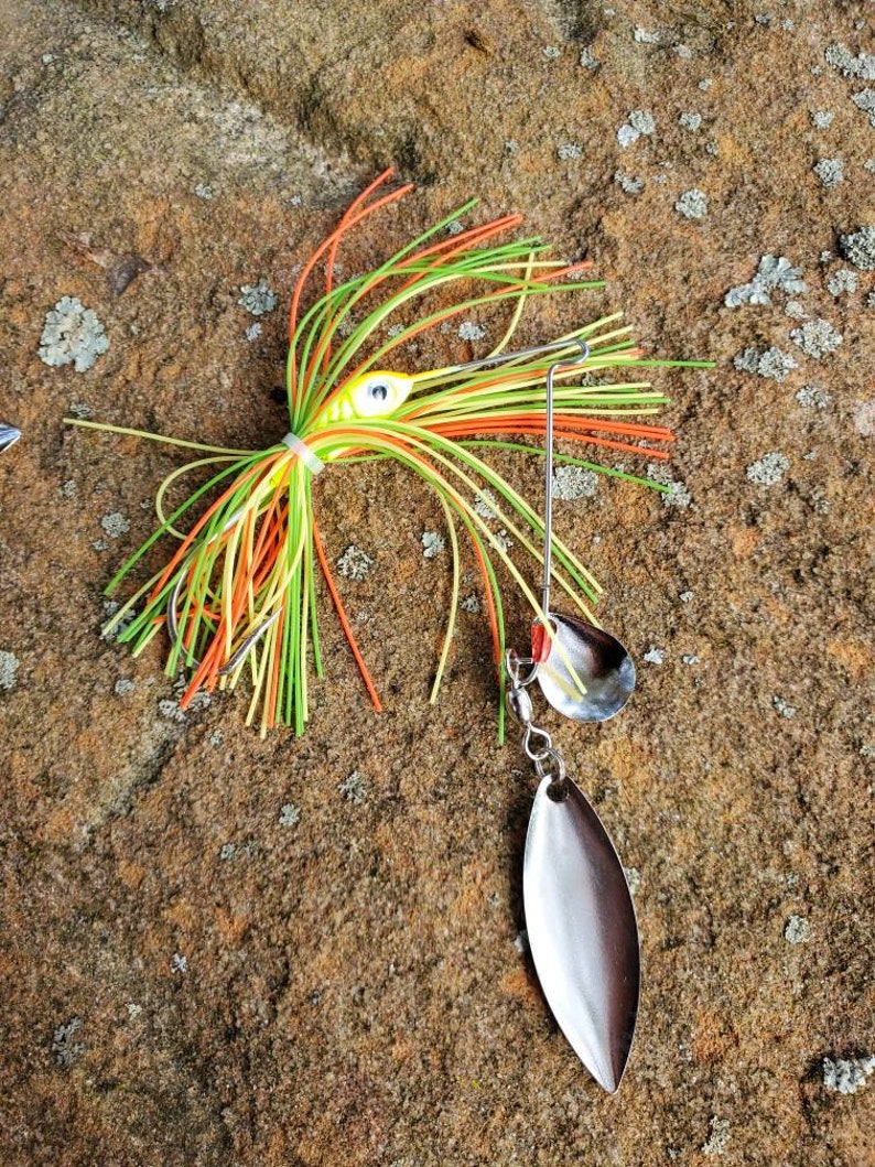 USABLE Fishing Lure Double Spoon Spinner Hand Stamped | Etsy
