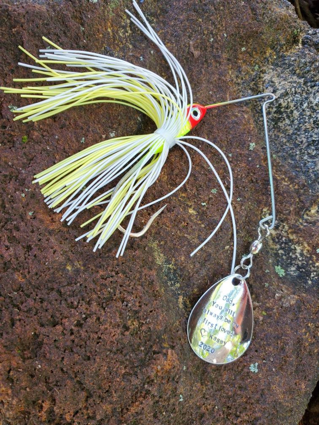 USABLE Fishing Lure Spoon Spinner Hand Stamped Personalized, Customized ...