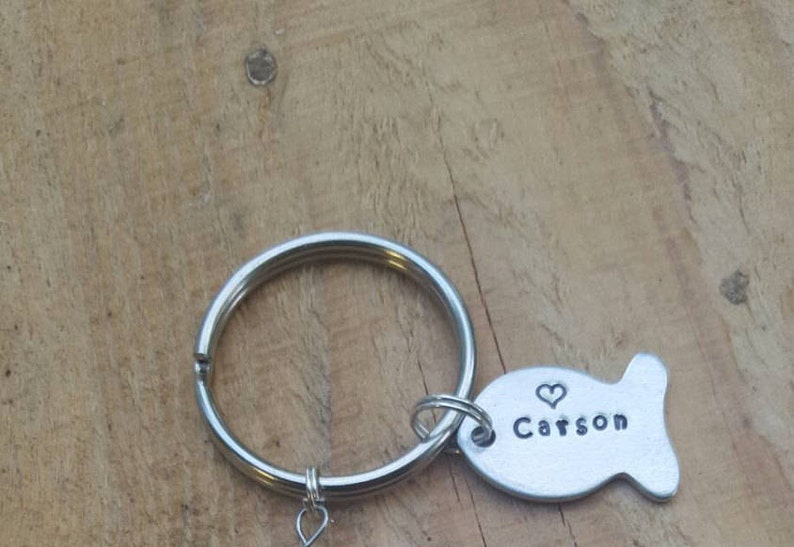 Personalized Fish For Key chains With Name s Date s | Etsy