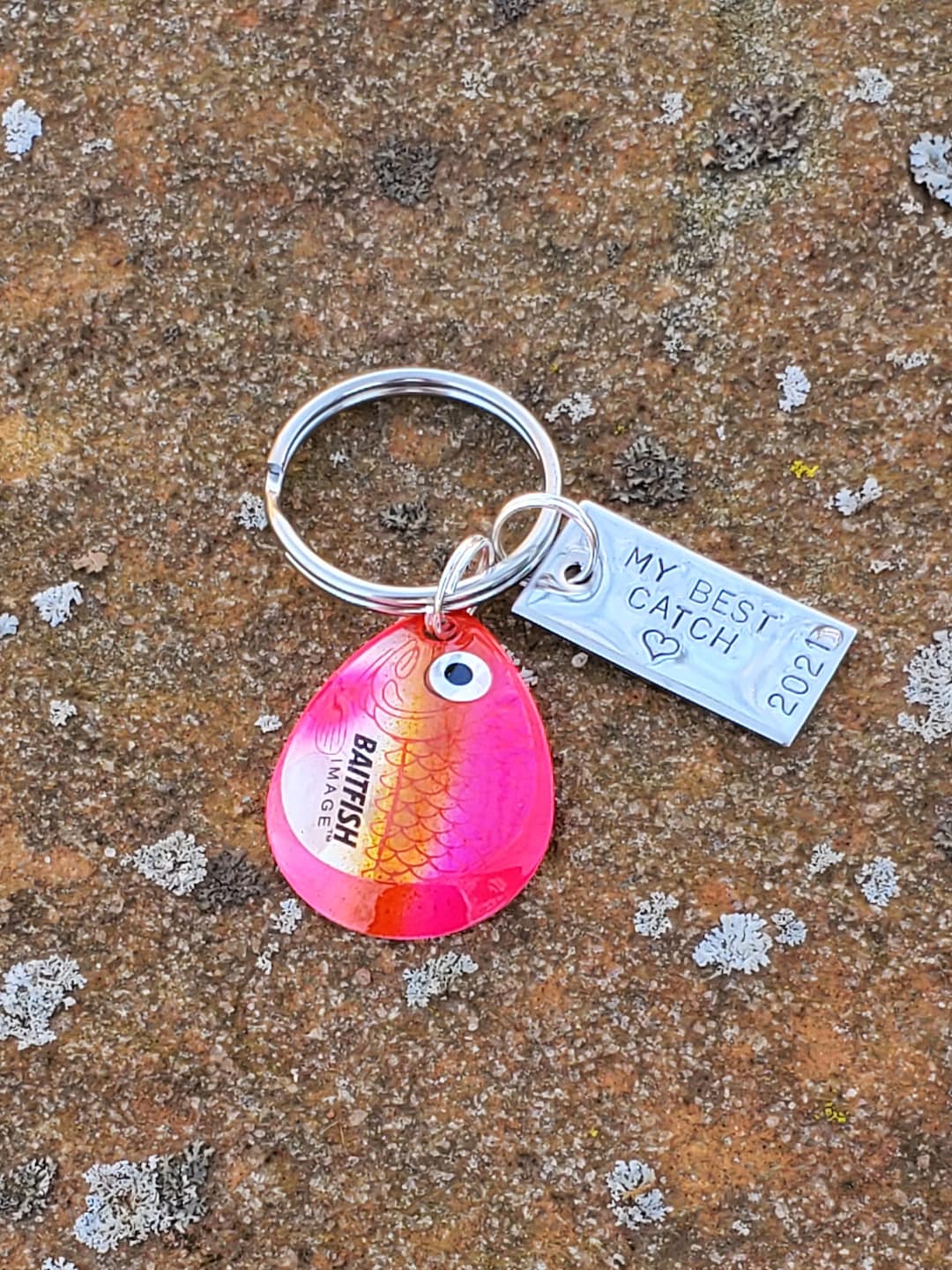 Minnow Fishing Lure Key Chain Personalized, Customized, My Best Catch ...