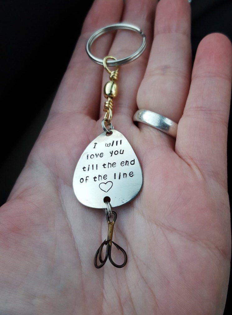 Spinner Fishing Lure Key Chain Personalized Customized I will | Etsy