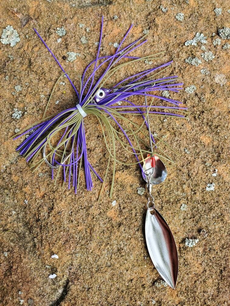USABLE Fishing Lure Double Spoon Spinner Hand Stamped | Etsy