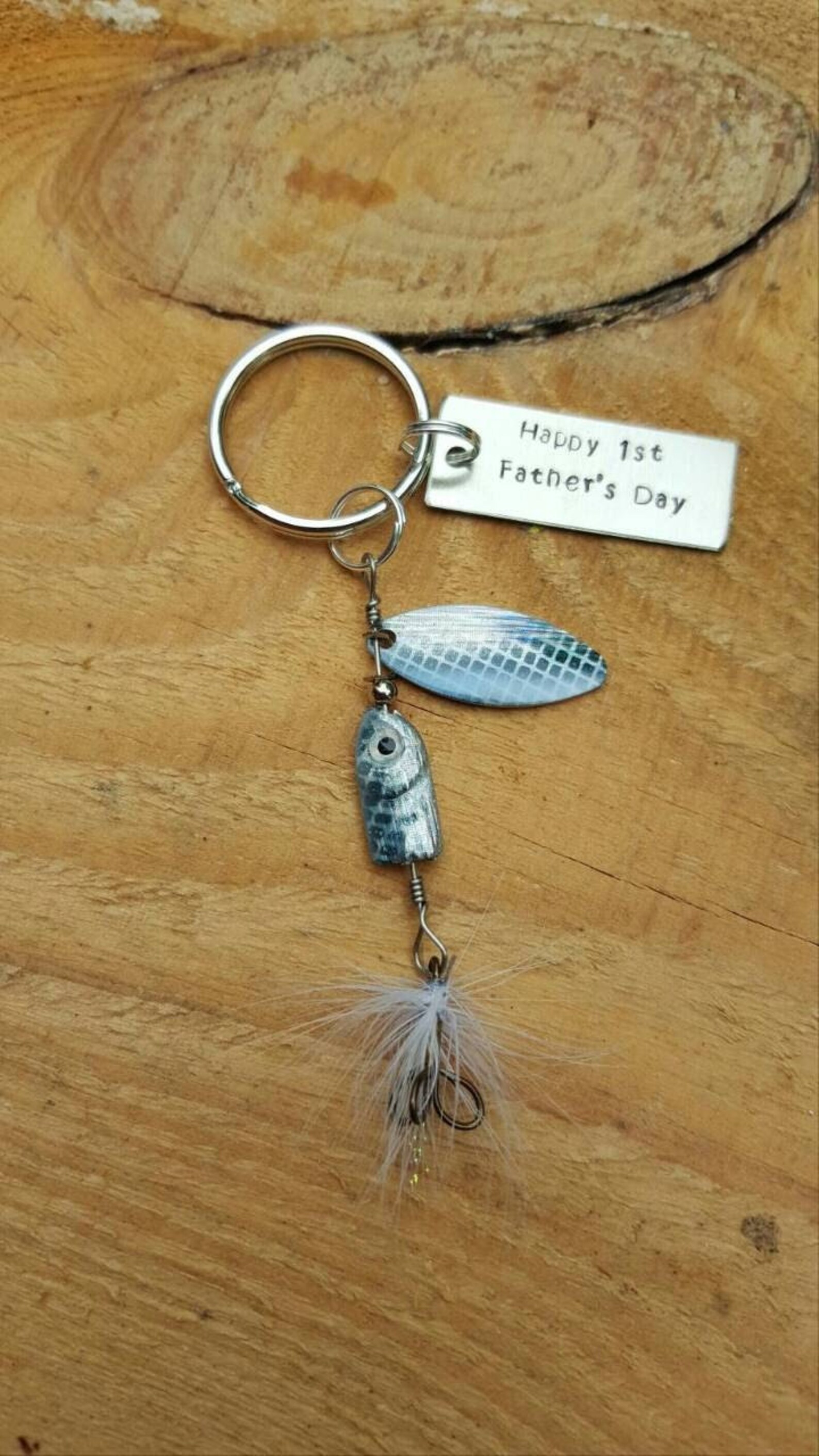 Minnow Fishing Lure Key Chain Personalize Customized Hooked | Etsy