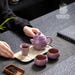 Ceramic Purple Mini Portable Tea Set | Travel Tea Kit | Handmade Tea ...