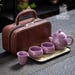 Ceramic Purple Mini Portable Tea Set | Travel Tea Kit | Handmade Tea ...