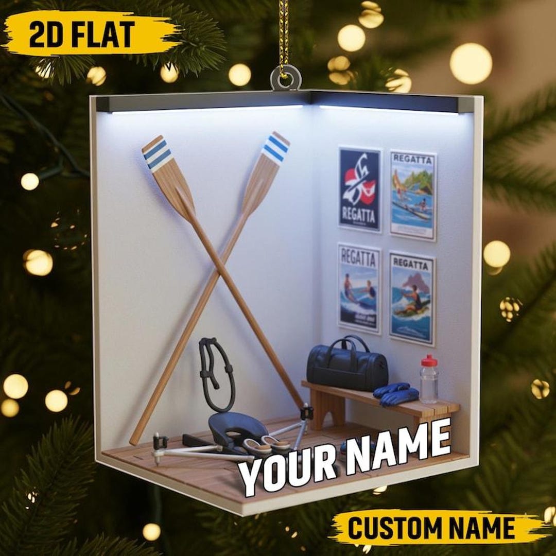 Personalized Rowing Ornament With Custom Name | Regatta Rower Christmas ...