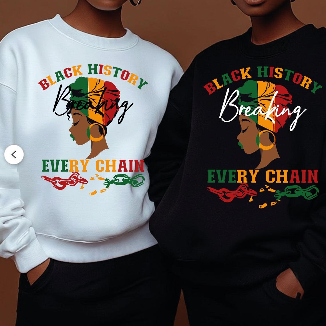 Black History SVG PNG, Breaking Every Chain Shirt, Afro Woman Design ...