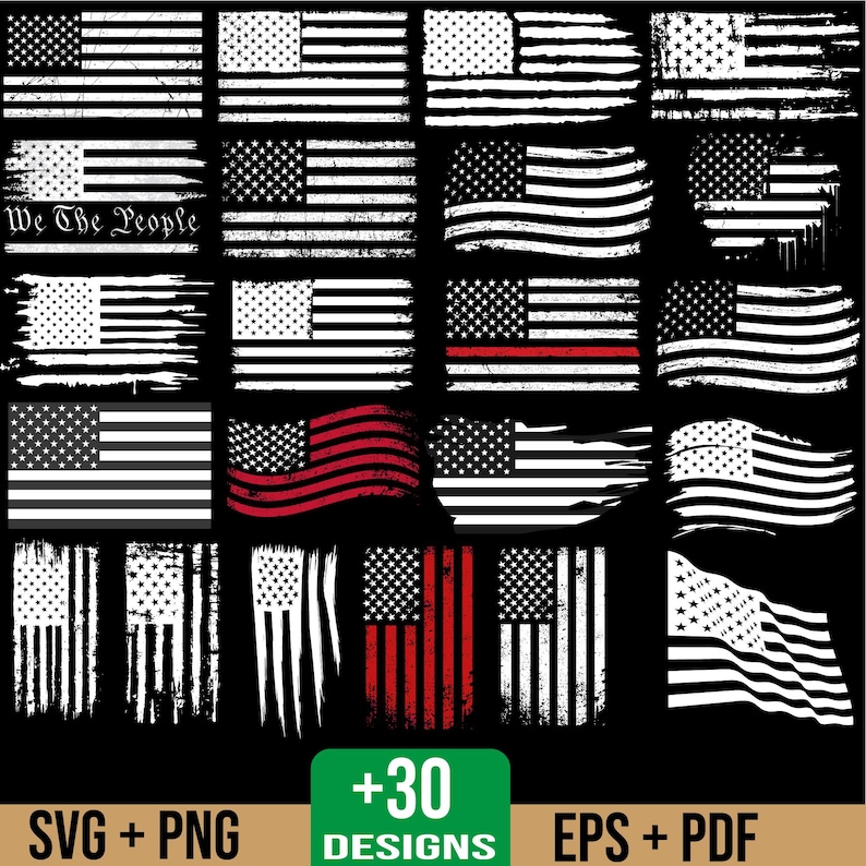 American Flag Svg Bundle, American Flag Svg Download, White US Flag Svg ...