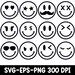 Smiley Face Svg Bundle, Smiling Faces Svg, Smiley Svg, Smiley Face Cut ...