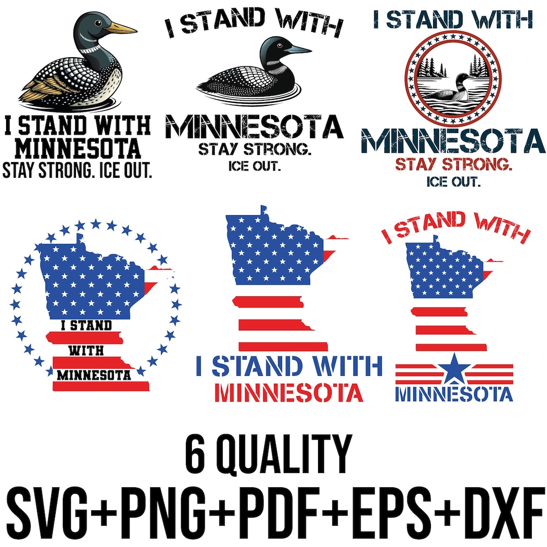 Bundle Minnesota Stay Strong ICE Out SVG, Political Statement SVG, I ...