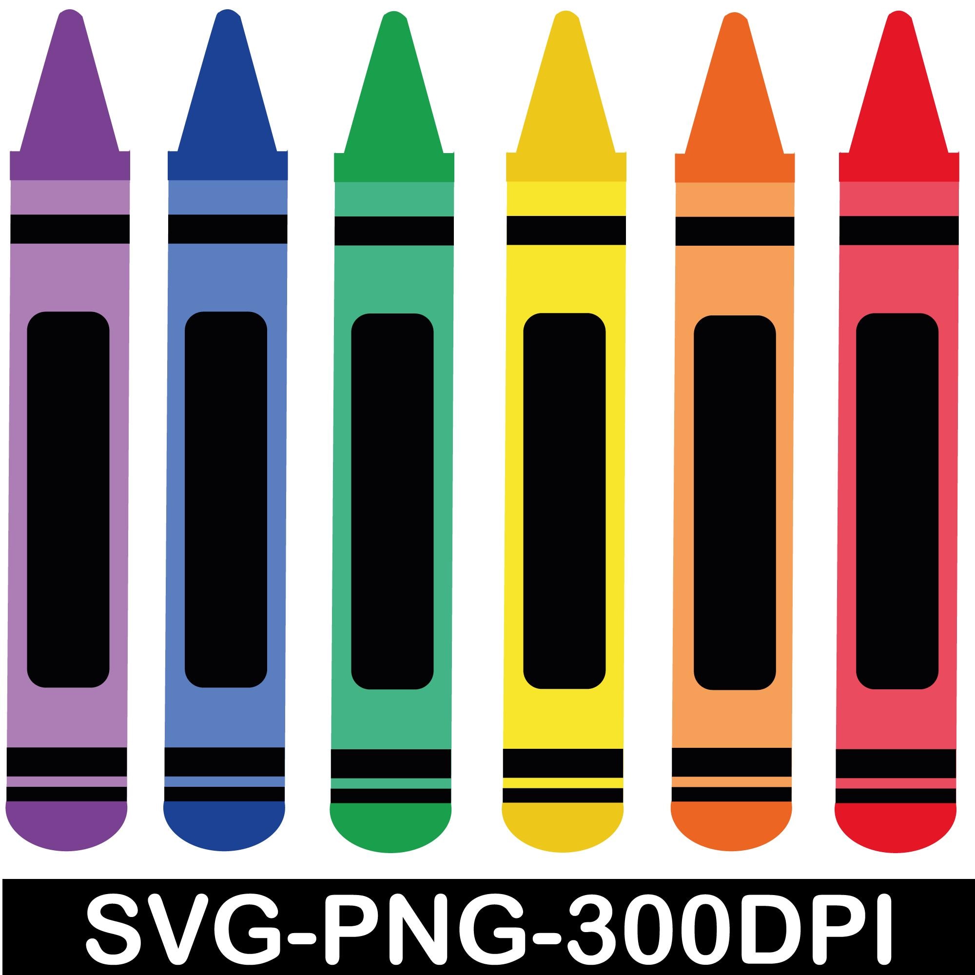 Crayons SVG, Crayons Clipart, Individual Crayons PNG, Colorful Crayons ...